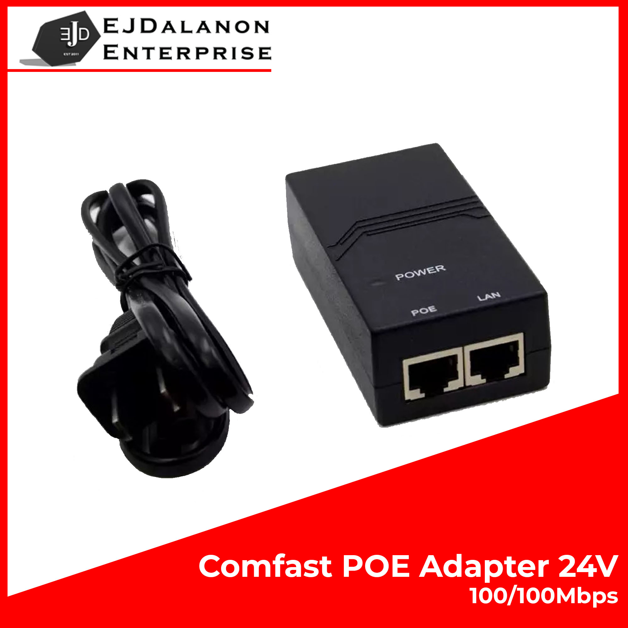 Comfast POE Adaptor 24V 0.5A 10/100Mb POE Power Over Ethernet POE ...