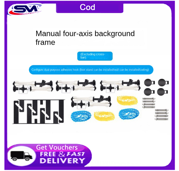 3/4/6 Axis Background Roller for Photography Studio Seamless Backdrop ...