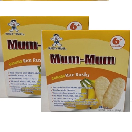 Mum Mum Rice Biscuits 24 Rusks X2 (Banana) | Lazada PH