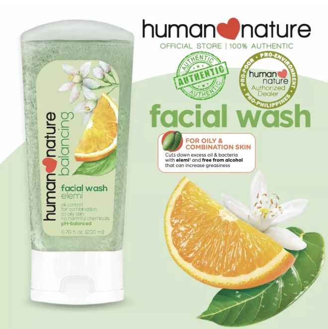 Human Nature Balancing Facial Wash with Elemi - pH balanced for Oily ...