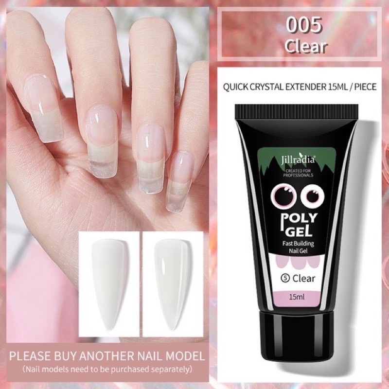 Mobray Gel Nail Polish Polygel Care Art UV HealthBeauty Poly Gel 15g ...