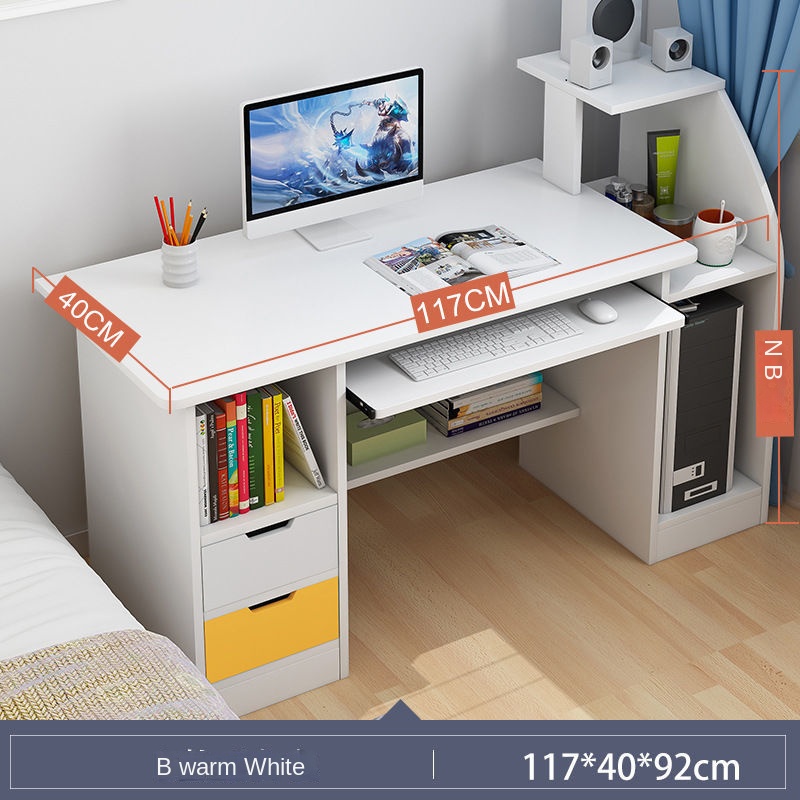 Stylish Multifunction Computer Table Desk Study Table for Desktop Study Home Office Homework ...