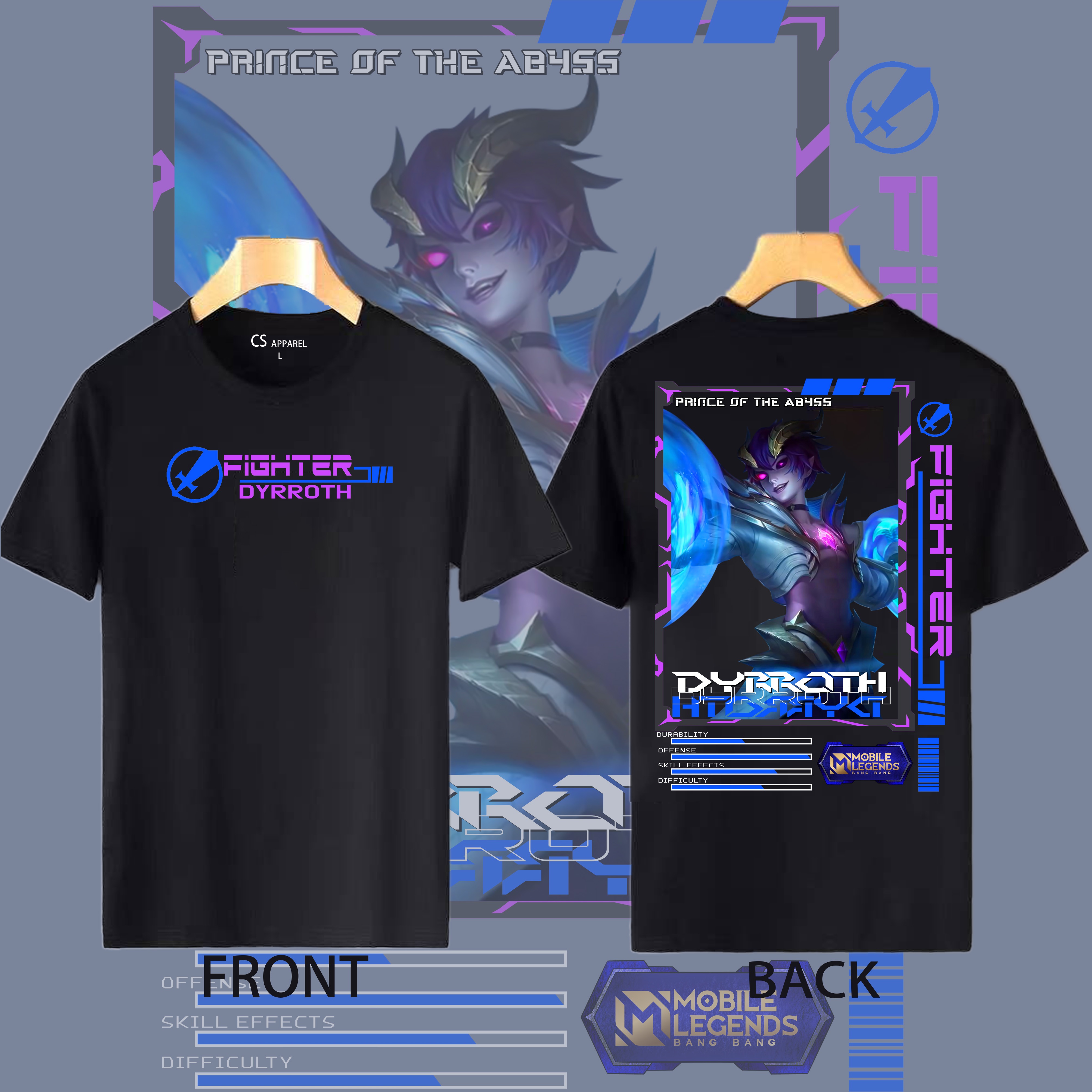 fashion t-Shirt mobile legends #dyrroth | Lazada PH