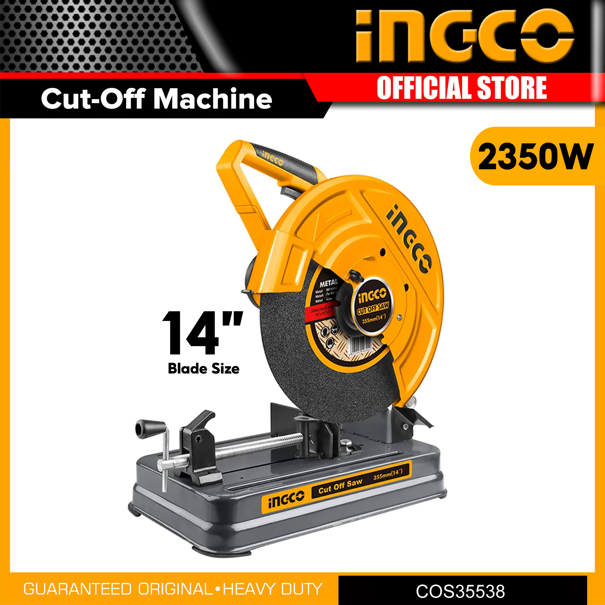 Ingco COS35538 2350W Industrial Cut Off Saw Machine 14" Copper Wire ...