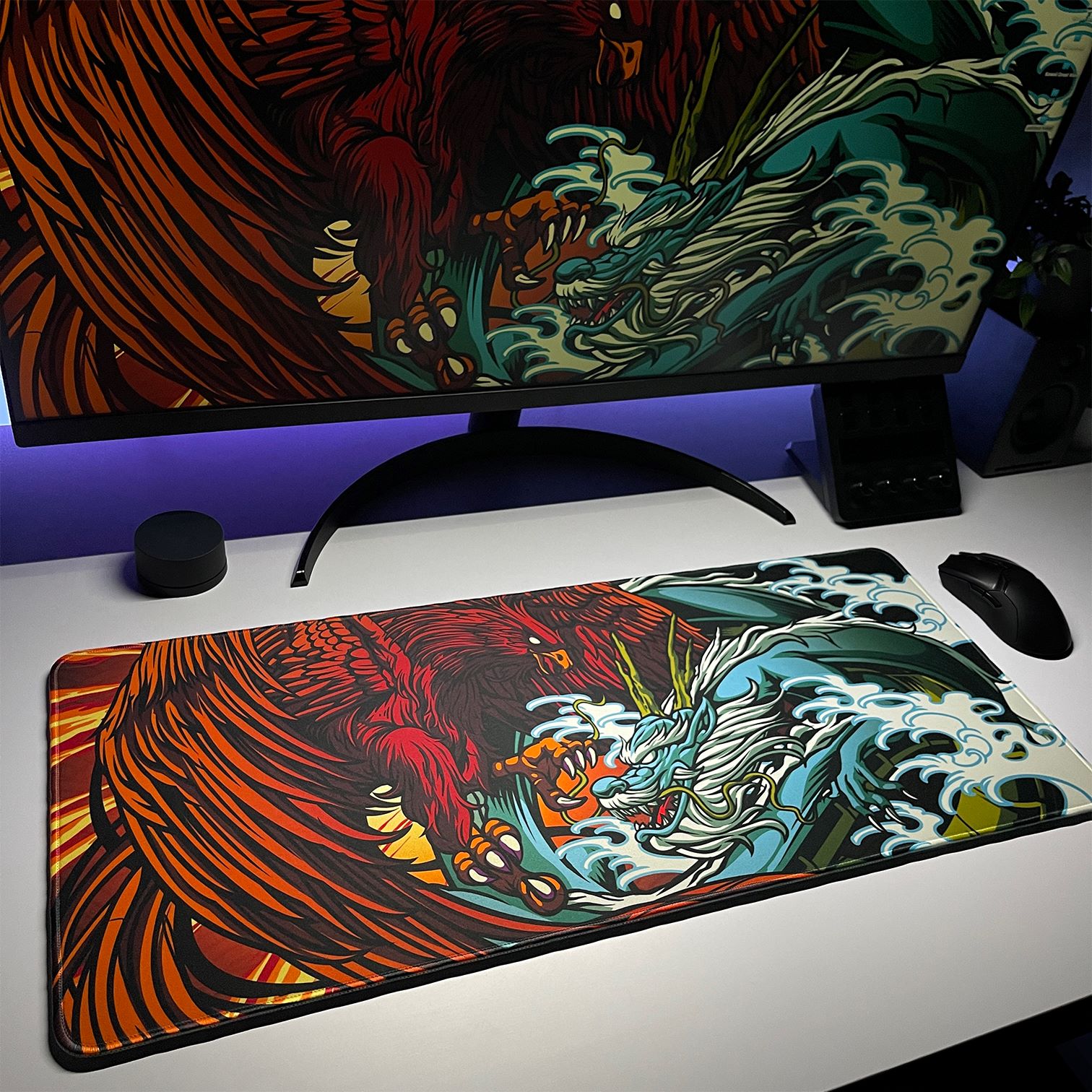 MD Mousepad | Phoenix and Dragon | Extended Mousepad | Large Gaming ...