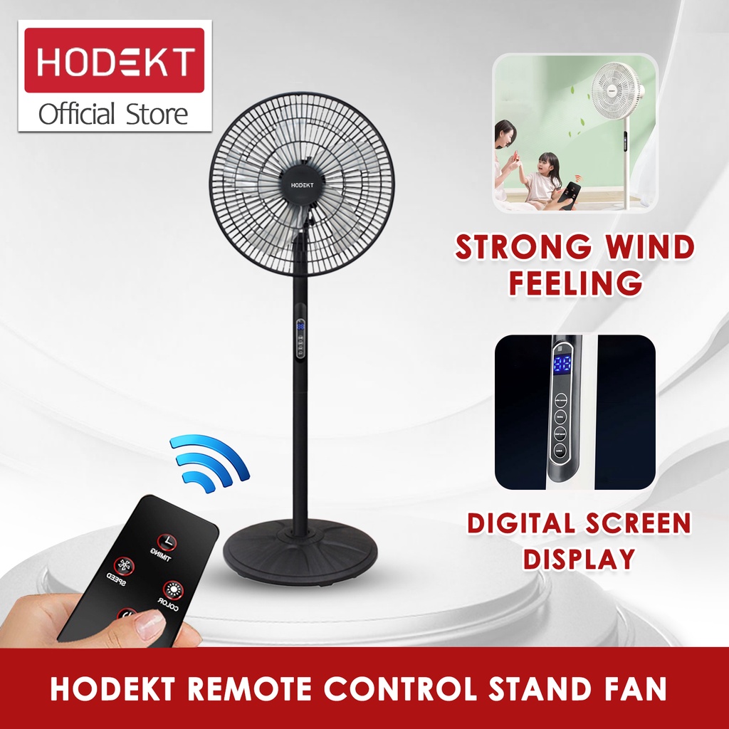 HODEKT Color Screen Digital Display Floor Fan Remote Control Vertical ...
