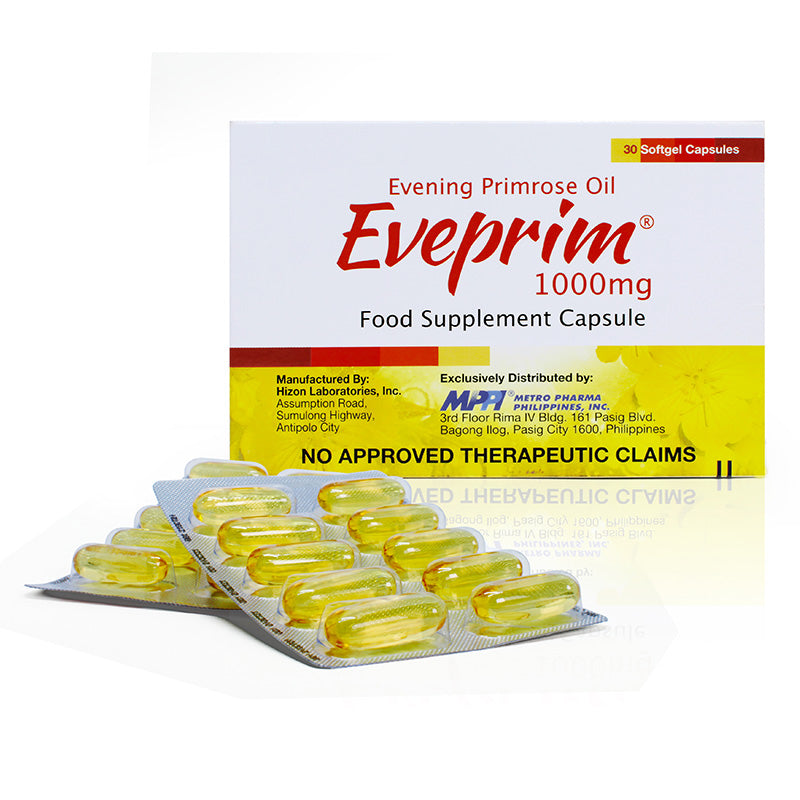 Eveprim - Evening Primrose Oil Softgel Capsule (36 php each) | Lazada PH