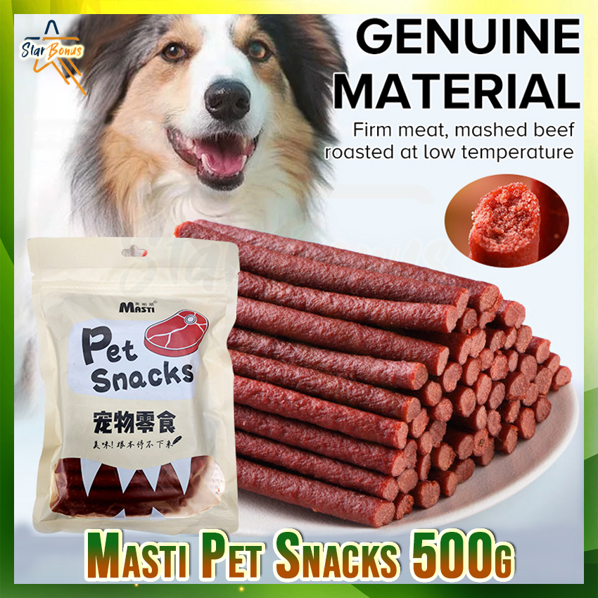 Masti Pet Snacks Dog Treats 500g Beef Sticks Training Treats (Beef ...