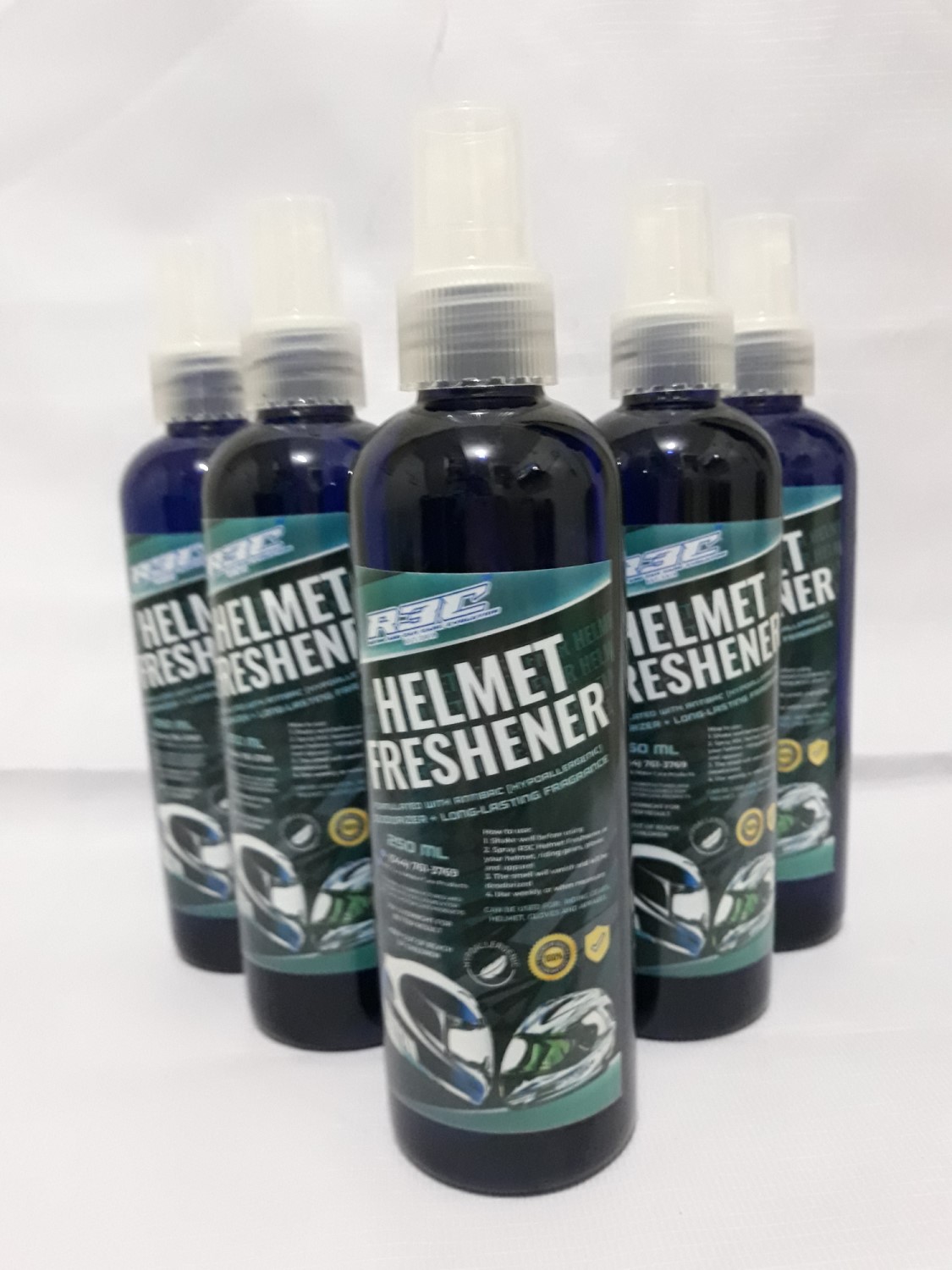 6pcs 250 ml Helmet Freshener Spray with Anti Bacterial Formulated ...