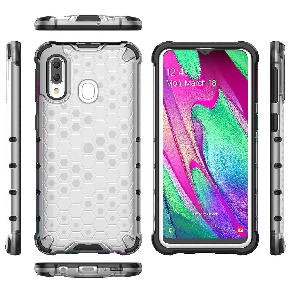 Samsung Galaxy A40 Case, RUILEAN Honeycomb Box PC + TPU Translucent ...