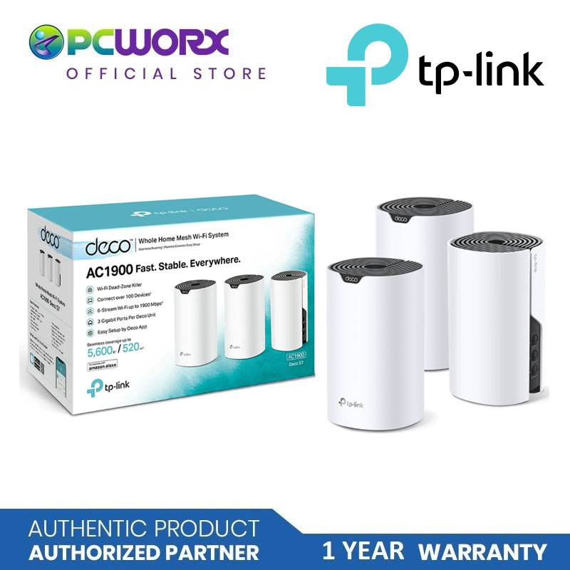 TP-Link Deco S7 3 Pack AC1900 Whole Home Mesh Wi-Fi System | AC1900 Whole Home Mesh Wi-Fi System ...