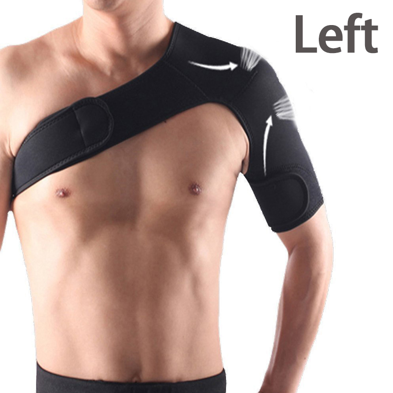 MAXXGYM Adjustable Left/Right Shoulder Support Bandage Protector Brace ...