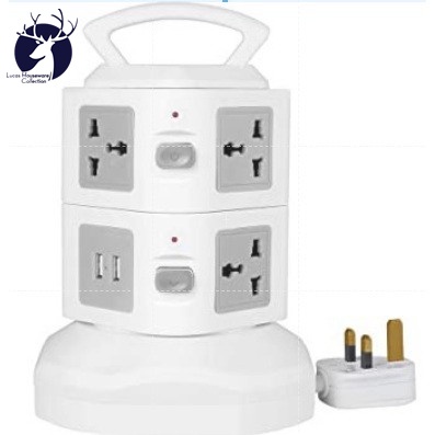 UNIVERSAL EXTENSION TOWER CORD ADAPTERS ADAPTOR SOCKET TOWER WITH USB ...