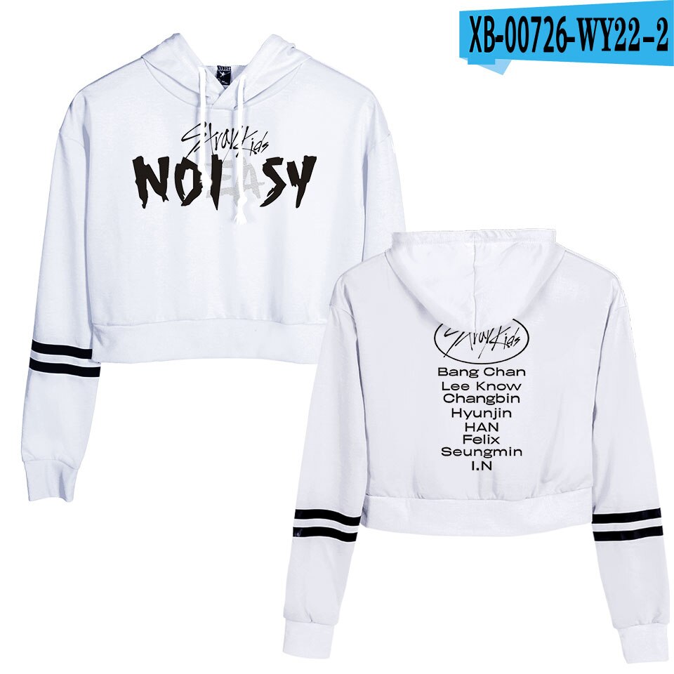 Stray kids Crop Top Noeasy SKZ Women Hoodies High Waist Sexy Hoody K ...