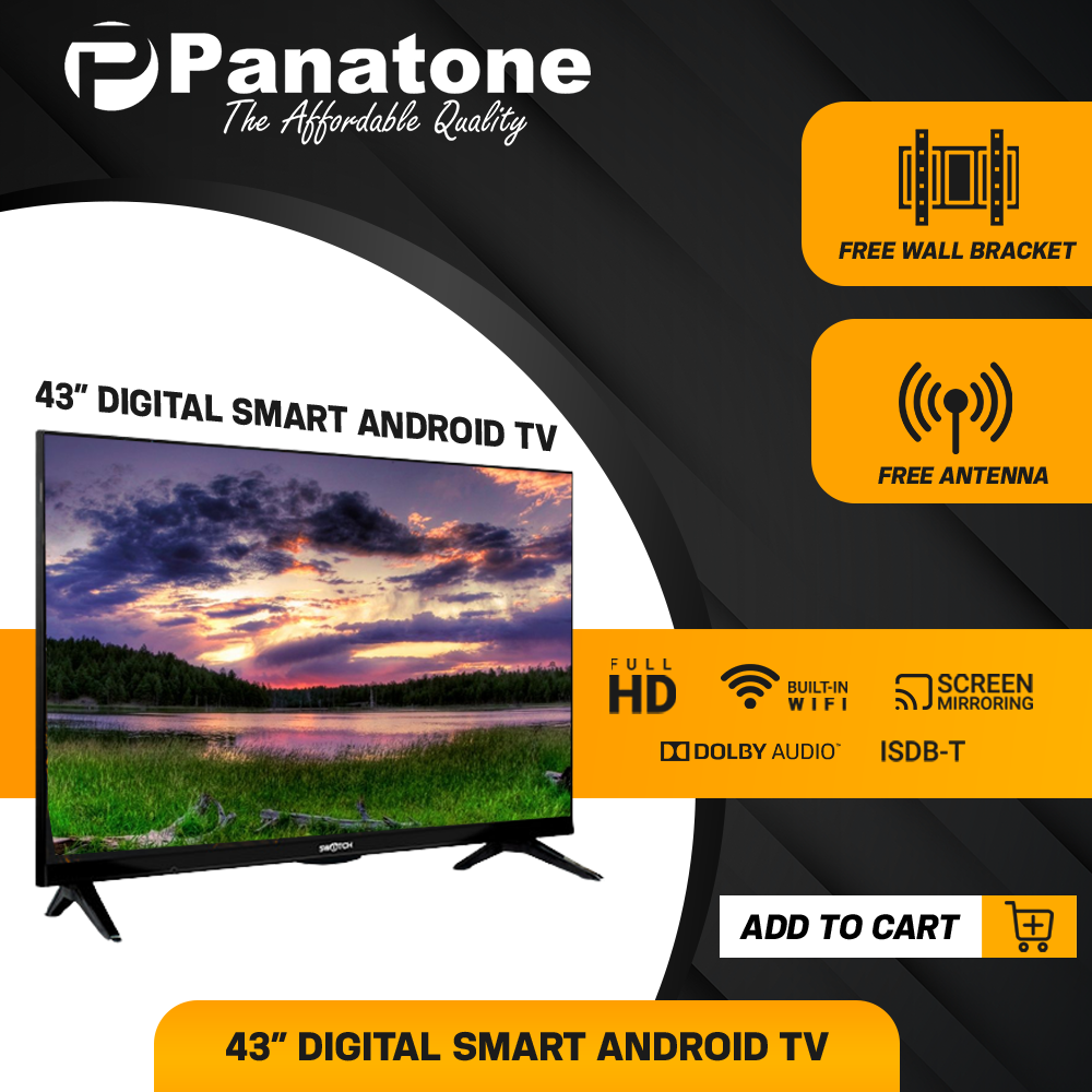 Panatone 43" Full HD Digital Smart Android LED TV | Lazada PH