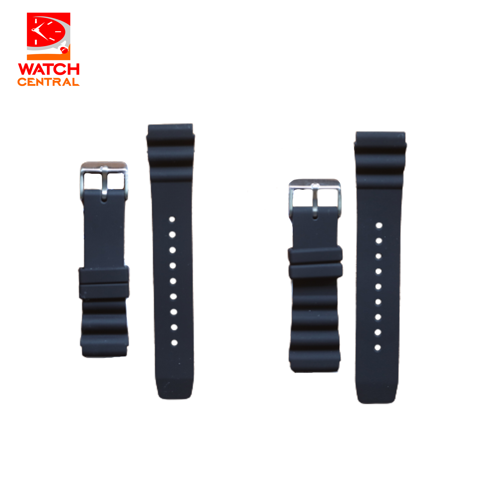 Rubber Diver’s Watch Strap with Stainless Steel Buckle (20, 22) | Lazada PH