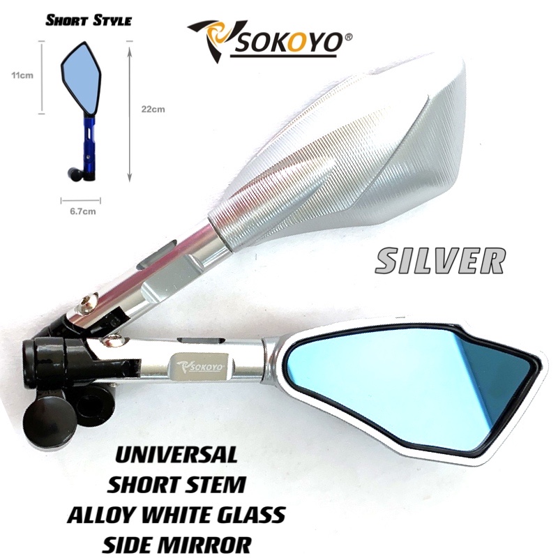 Yestar COD 1 pair Sokoyo Side Mirror Universal for any motorcycle HONDA ...