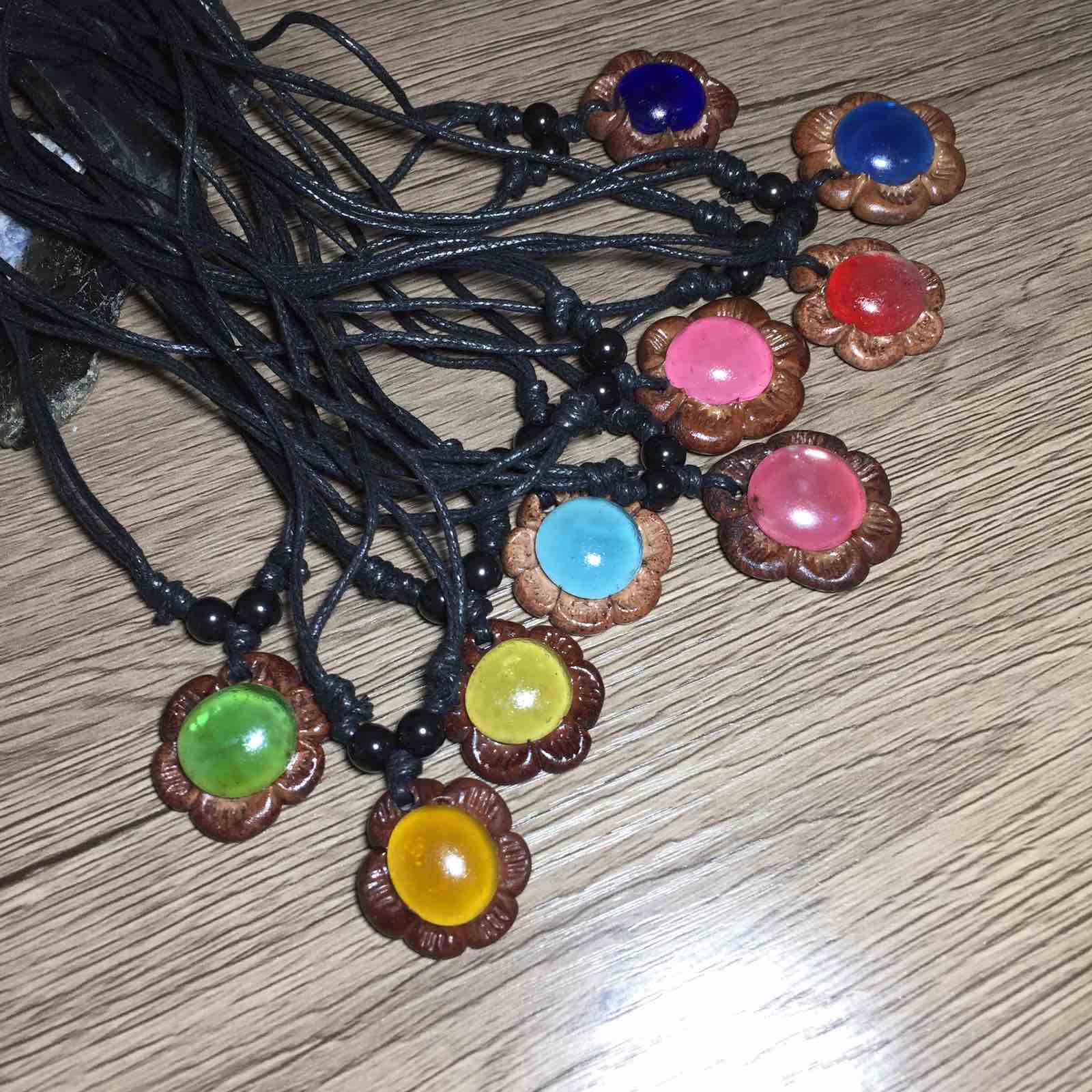 Ethnic Design choker flower handmade Glass Native Made in Cebu Necklace ...