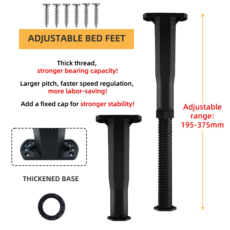 Adjustable Bed Beam Support Foot T-Shaped Retractable Bearing Bracket ...