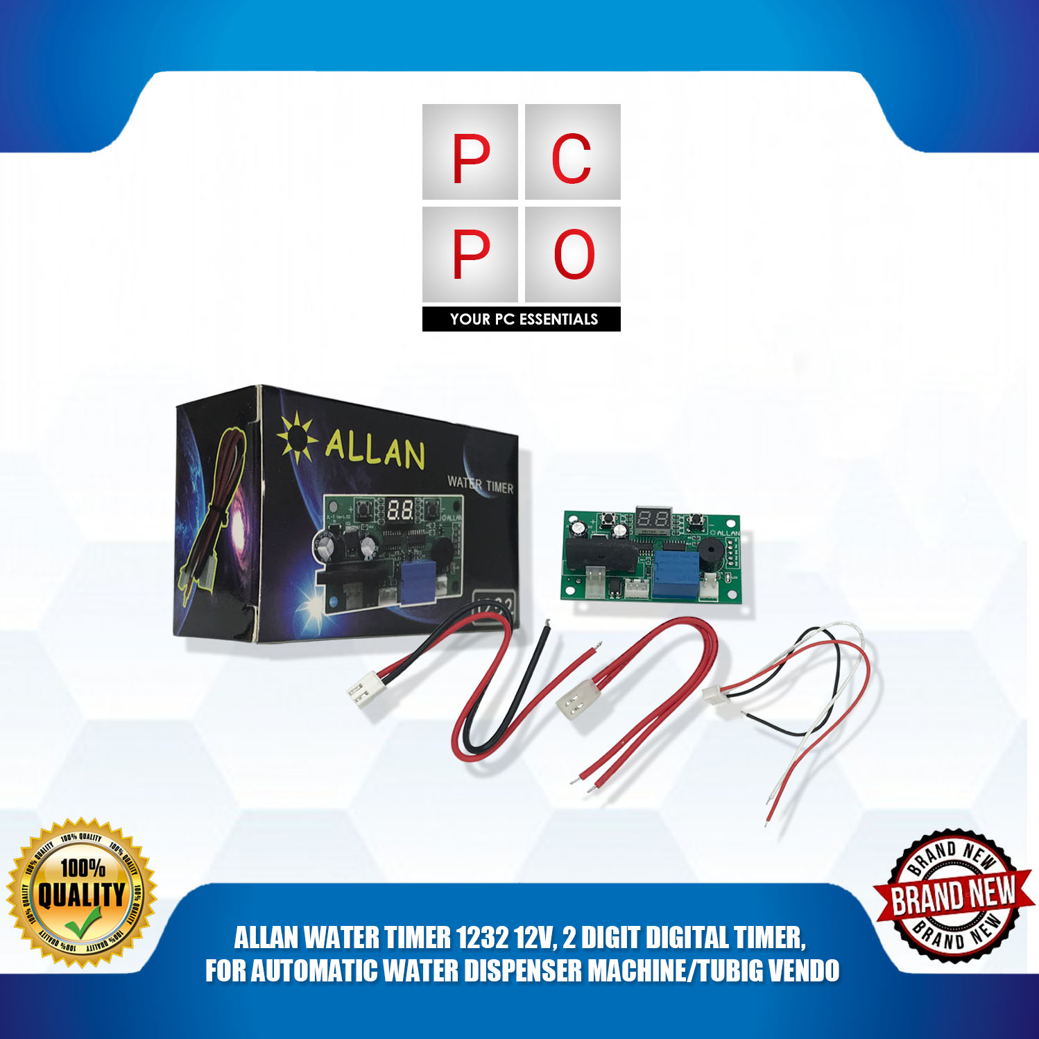 ALLAN WATER TIMER 1232 12V, 2 DIGIT DIGITAL TIMER, FOR AUTOMATIC WATER ...