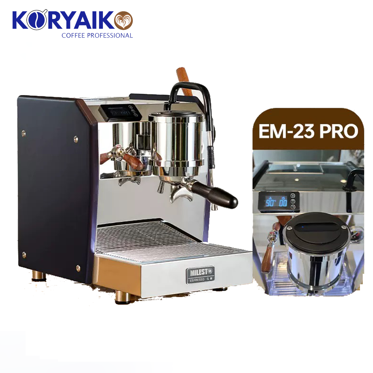 Koryaiko Milesto Sahara EM-23 Automatic Espresso Machine Dual Boilers 3 ...