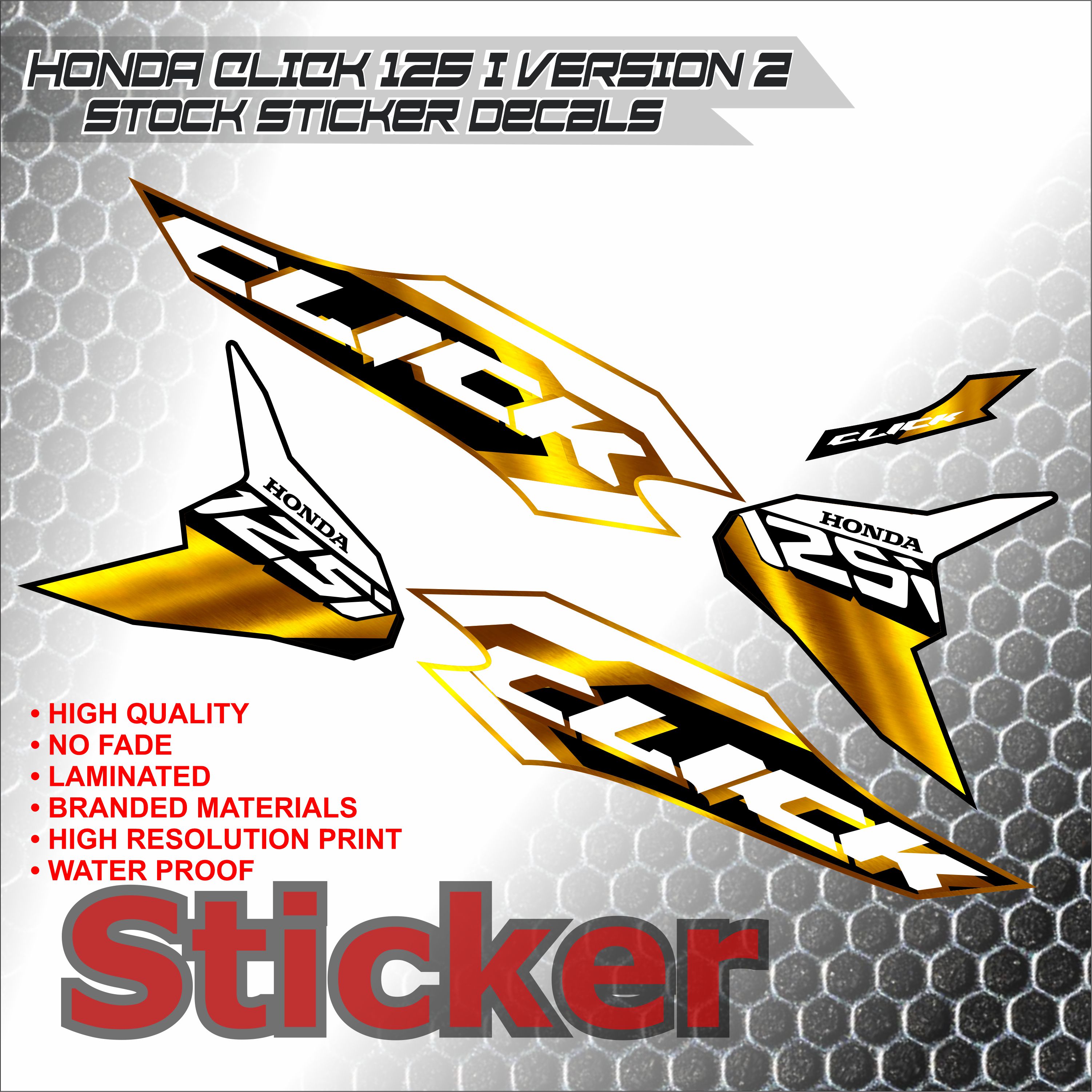 Click 125i v2 Stock Sticker | Lazada PH