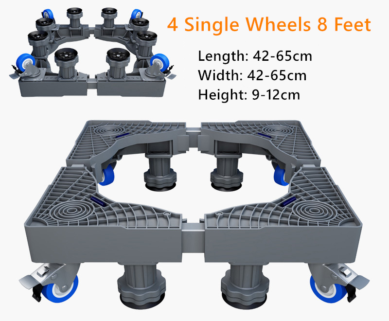Washing Machine Base Rack With Brake 8 feet 4 Lock Wheels Automatic ...