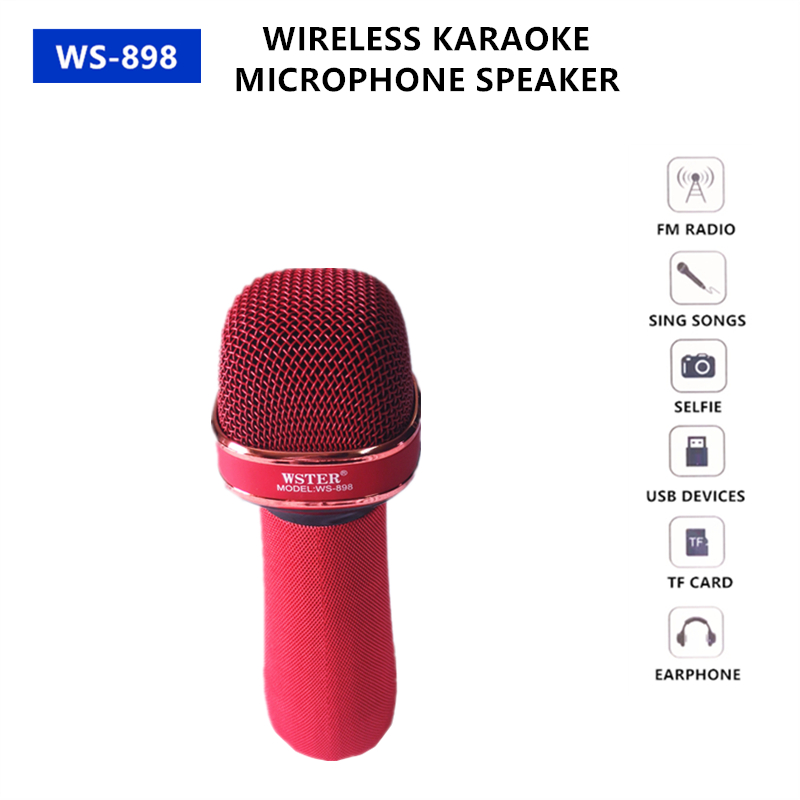 WS-898 Bluetooth Microphone Karaoke Microphone Wireless Microphone Bluetooth Handheld Microphone ...