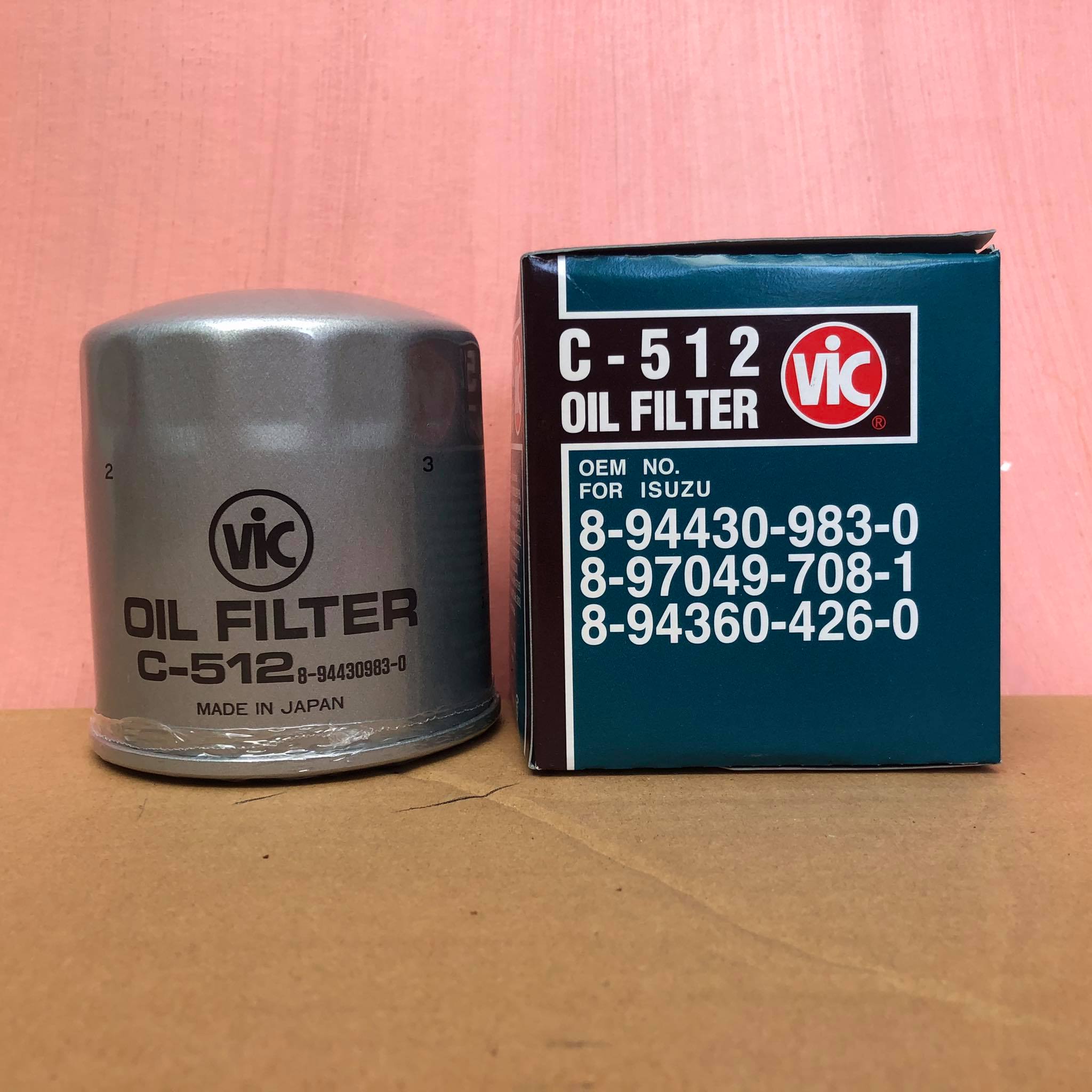 VIC C-512 OIL FILTER FOR ISUZU HILANDER, FUEGO, CROSSWIND, SPORTIVO ...