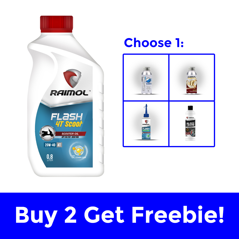 NEW RAIMOL FLASH 4T SCOOT 800ML 20W40 SG CD 4 STROKE MOTORCYCLE OIL ...