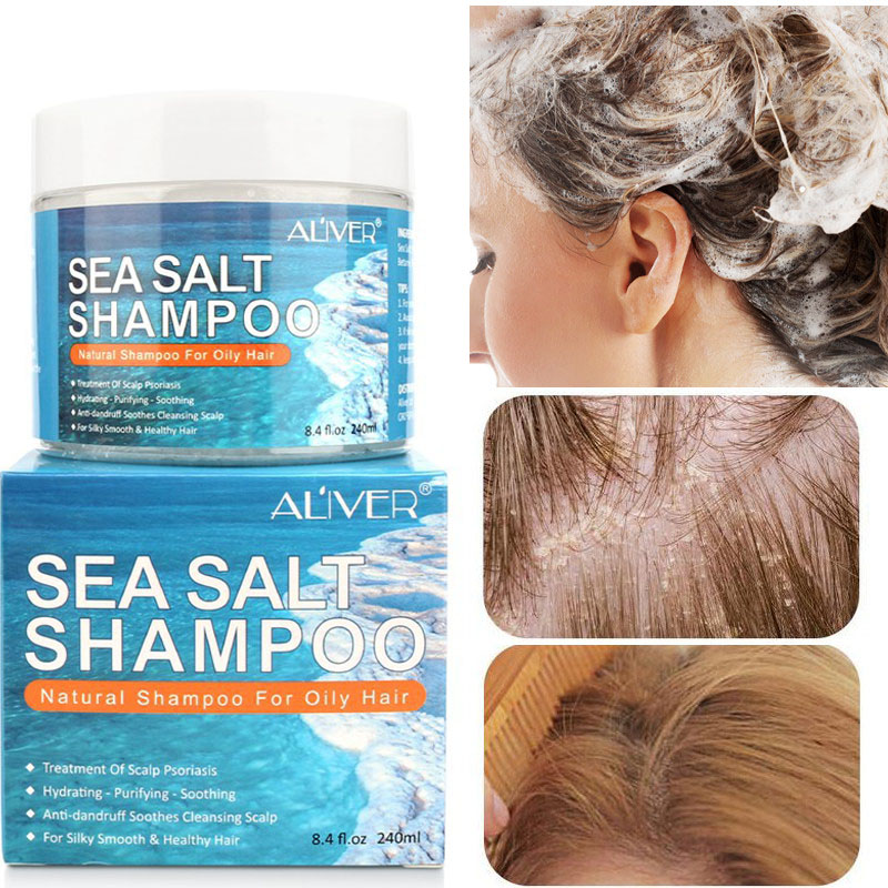 ALIVER Sea Salt Shampoo Deeply Clean The Scalp Reduce Dandruff ...