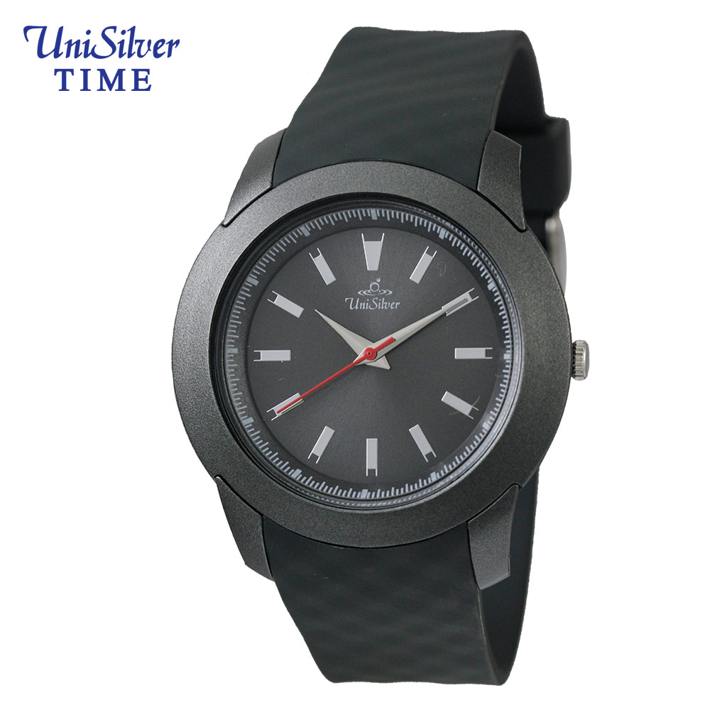 UniSilver TIME ORVIUM LODE Men's Analog Silver/Gray Rubber Watch KW3925 ...