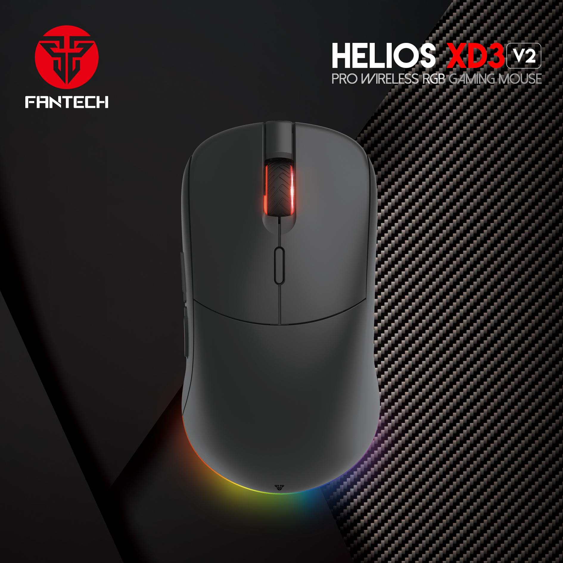 Fantech Helios XD3 V.2 PRO Wireless RGB Gaming Mouse with Dual ...