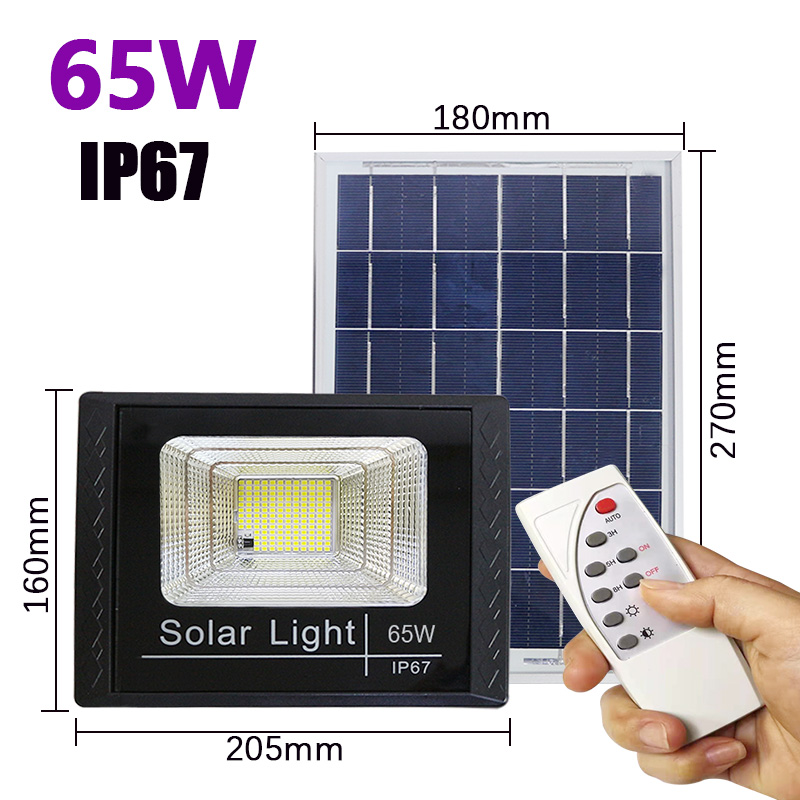 Solar flood light 65W Solar light outdoor waterproof garden Spot LED Solar cell lights Solar ...