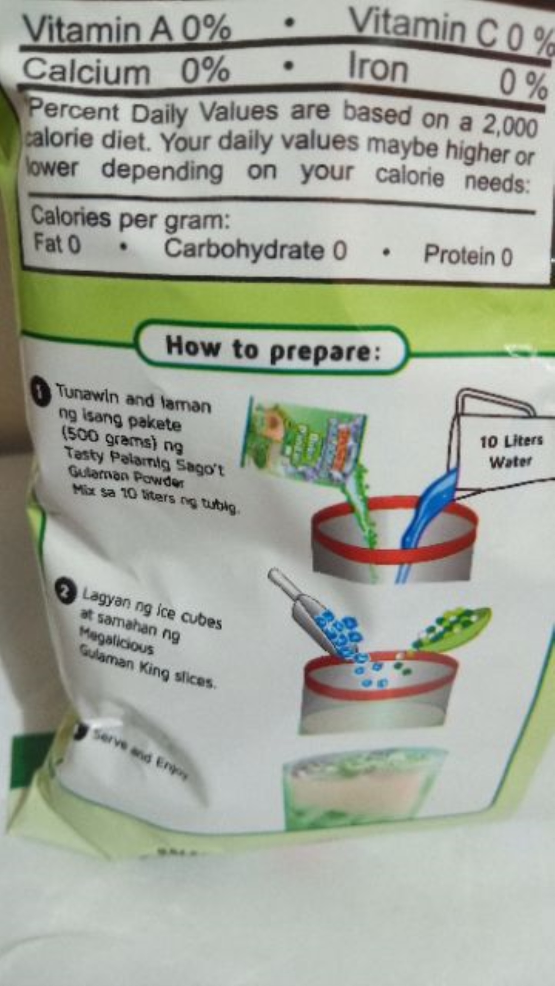 tasty palamig buko pandan juice powder 500 grams for sale | Lazada PH