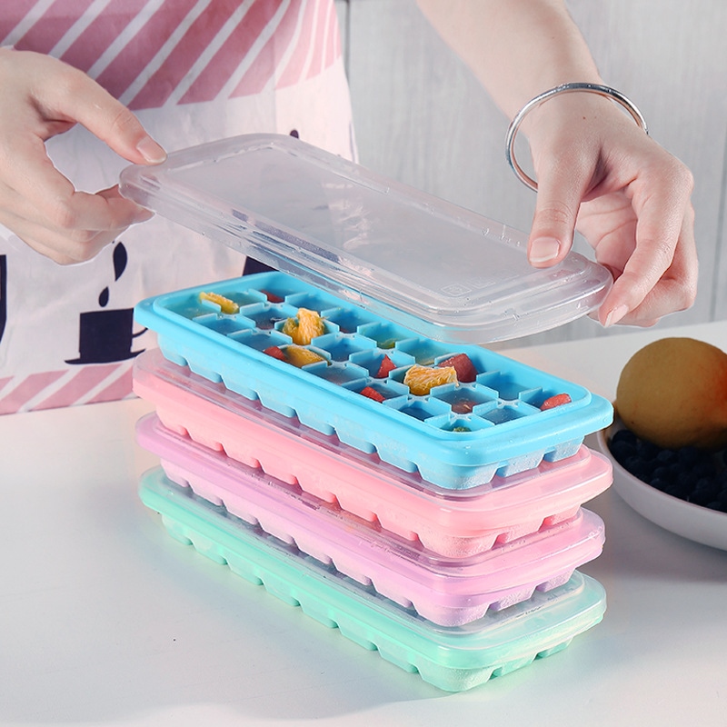 [COD] ice cube mold silicone bag box homemade artifact home quick ...