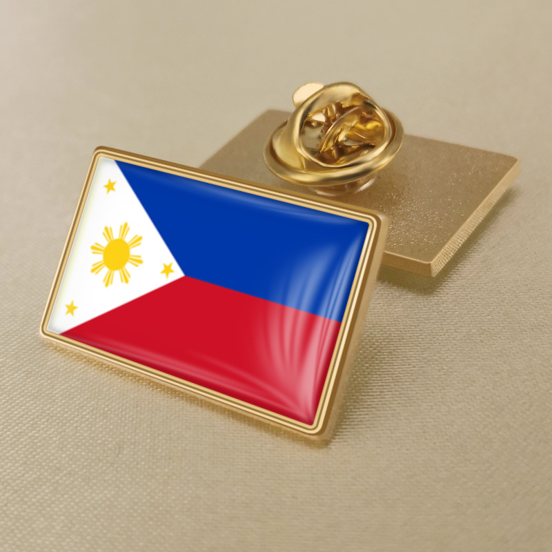 Philippine Flag crystal glue drop badge Brooch flag brooch of all ...