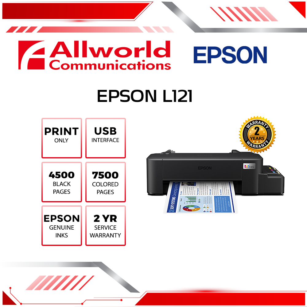 Epson Ecotank L121 A4 Ink Tank Printer | Lazada PH