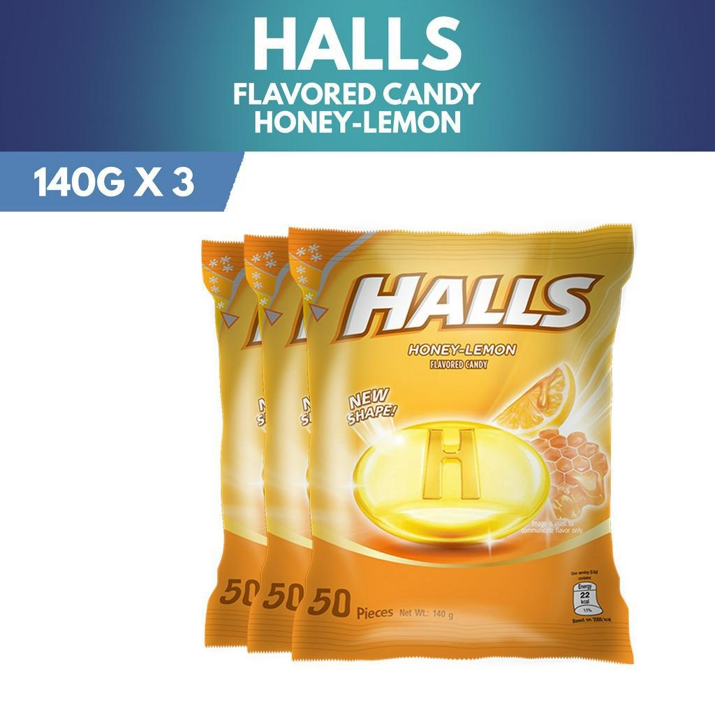 Halls Honey-Lemon Flavored Candy 50 Pcs. (Set of 3) | Lazada PH