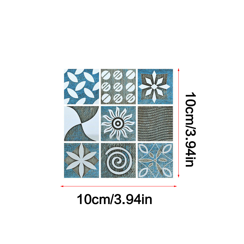 2sql 18pcs/set DIY Waterproof Tile Sticker 10*10cm Self-Adhesive Wall ...