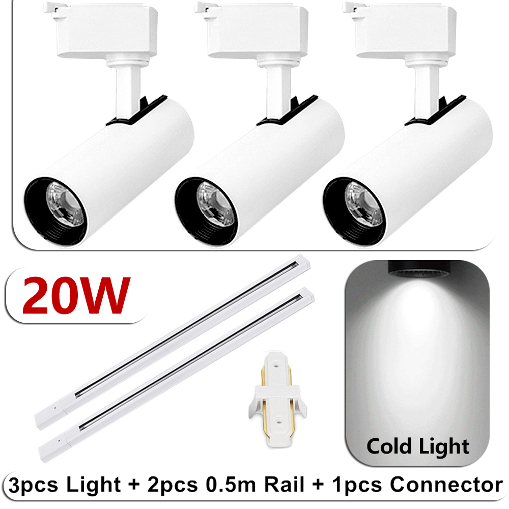 LED Track Light 30W 20W COB Spotlight 220V 240V Lights For Ceiling ...
