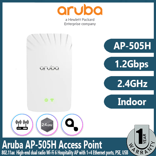 Aruba AP-505H (RW) Unified Hospitality - wireless access point 802.11ax ...