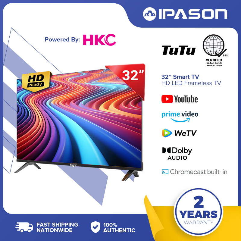 Ipason x TuTu 32 inch Smart TV (Powered by HKC) HD Ready LED Frameless TV - YouTube, Disney+ ...