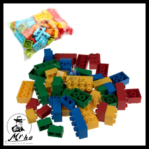 Plastic Puzzle Building Blocks Bricks Children Kids Educational Toy ...