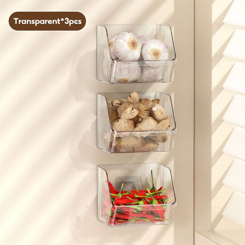 Yoice Kitchen Storage Basket Wall-mounted Storage Basket Onion Ginger Garlic Storage Box ...