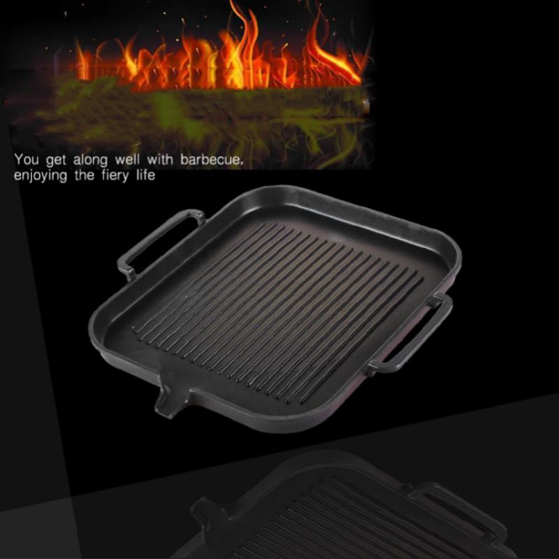 Induction Cooker Baking Tray Square Barbecue Tray Teppanyaki Smokeless ...