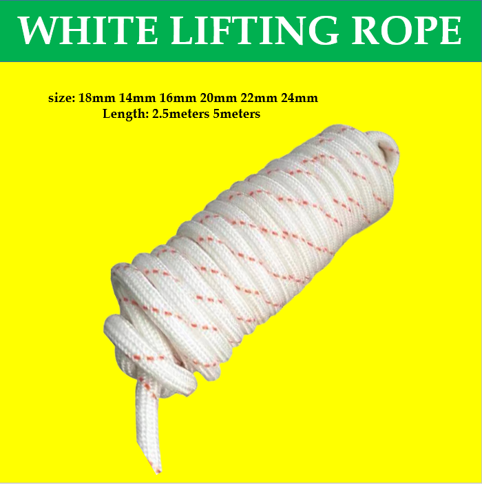 MAGO 1m-5m White Lifting Rope 4mm-24mm Safety Rope, Braided Rope ...