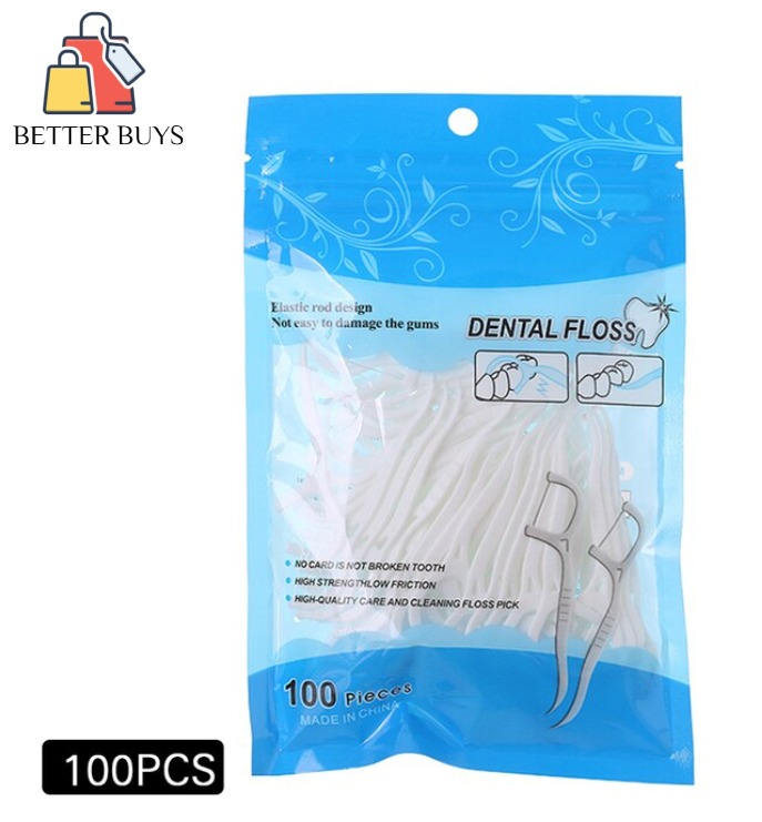 Better Buys 50pcs/100pcs Dental Floss Flosser Picks Toothpicks Teeth ...