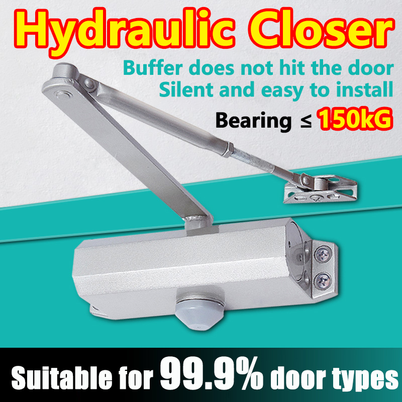 【100 years service life】 Automatic door hydraulic door closer 150KG 180 ...