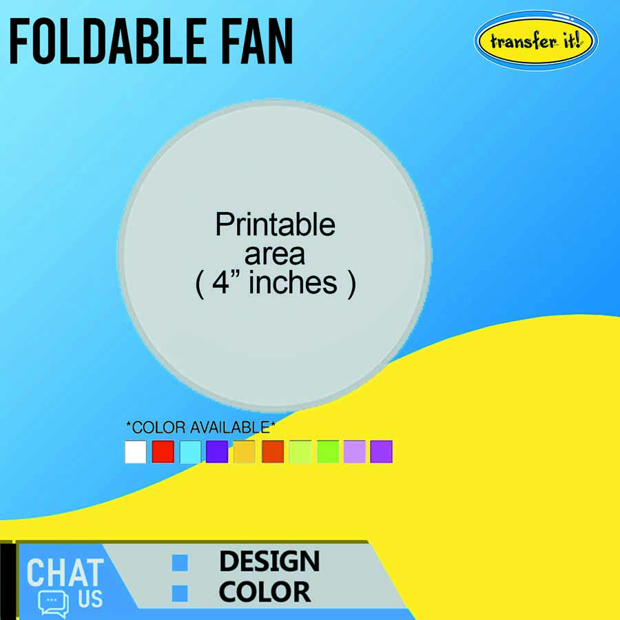Transfer It Customized Fan Foldable , Skeletal , Round , Company ...